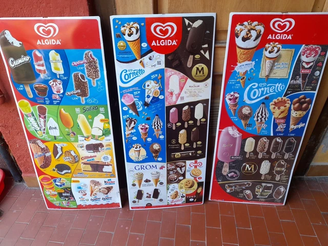 CARTELLONI GELATI ALGIDA Anni 80/90 Manifesto Cartellone Pubblicitario ...