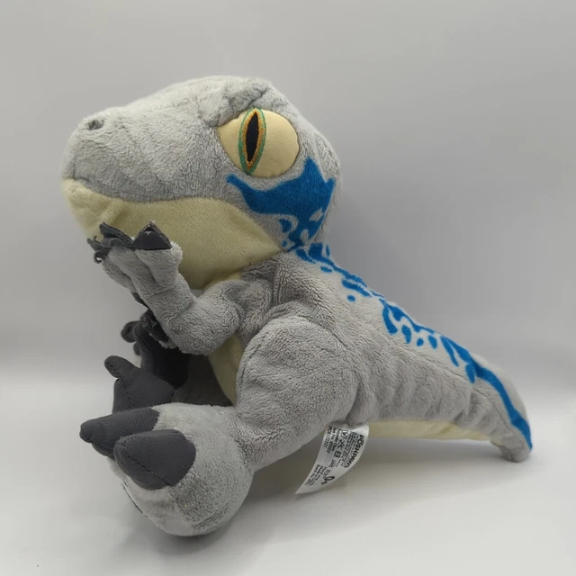 JURASSIC WORLD CAMP Cretaceous Chunky Blue Raptor Dinosaur 9" Soft Toy ...
