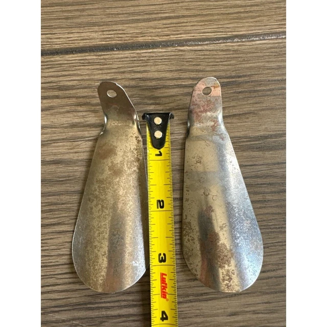 VINTAGE SHOE HORN Ad Hanover A Man’s Shoe Advertising Set Of Two Metal ...