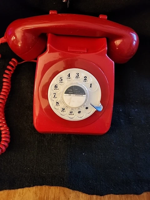 RED ROTARY DIAL Phone £54.38 - PicClick UK