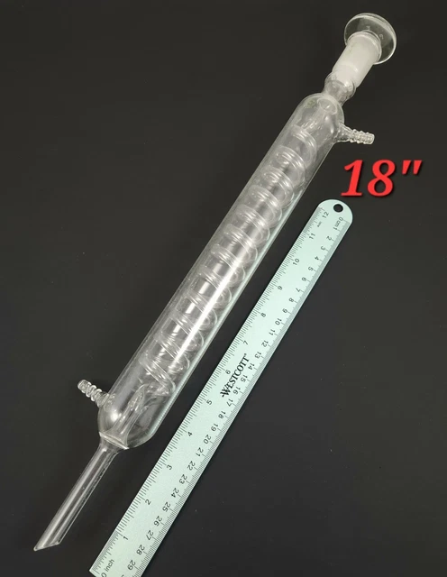 PYREX CHEM LAB borosilicate Glass tube Graham coil jacketed Condenser ...