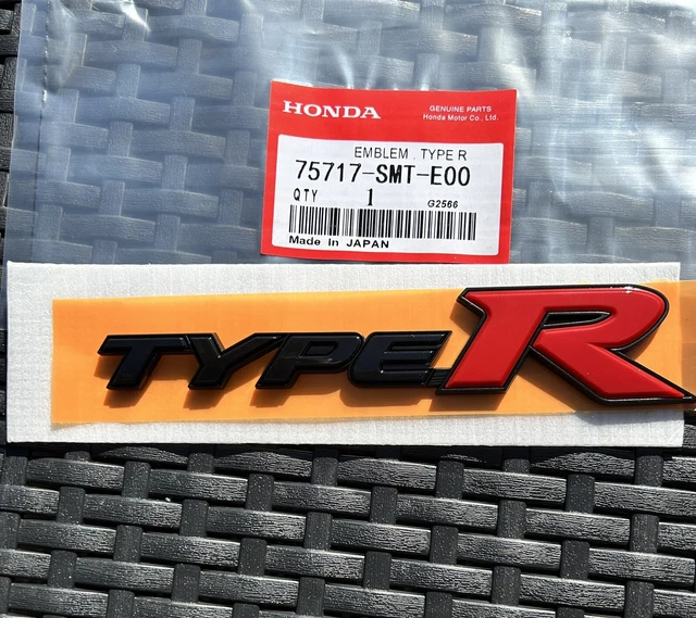 GENUINE HONDA CIVIC TYPE-R FN2 REAR 'TYPE-R' BADGE Black 2007-2011 EUR ...