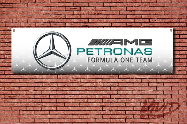 MERCEDES BENZ AMG F1 car Petronas Formula 1 Team Banner Garage Workshop ...