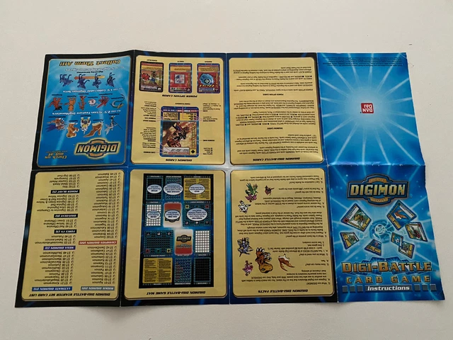 DIGIMON DIGI-BATTLE CARD Game Intructions £3.99 - PicClick UK
