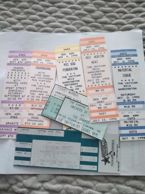 USED ROCK CONCERT stubs Screaming Trees Archers Of Loaf £0.99 - PicClick UK