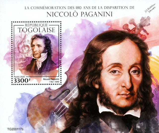 NICCOLÒ PAGANINI CLASSICAL Music Composer MNH 1v-Stamp Sheet #118 (2020 ...