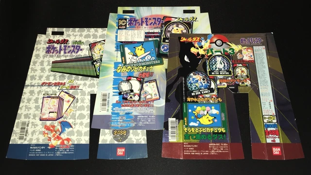 POKEMON DISPLAY INSERT SEALDASS Part 1 2 3 Carddass Vending Pikachu ...