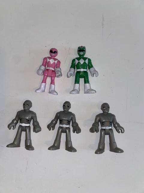 FISHER PRICE IMAGINEXT Power Rangers Putty Patrol Figure Lot Green Pink ...
