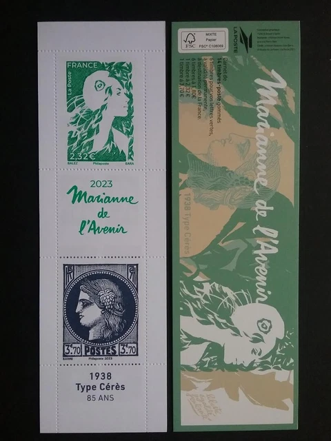 FRANCE CARNET Marianne de l'avenir - 85 ans du Type Cérès Salon d'Automne 2023 EUR 30,50 ...