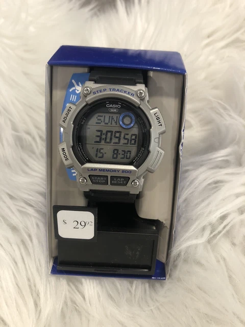CASIO DIGITAL BLACK Mens Watch. Step Tracker. New In Box. P EUR 10,58 ...