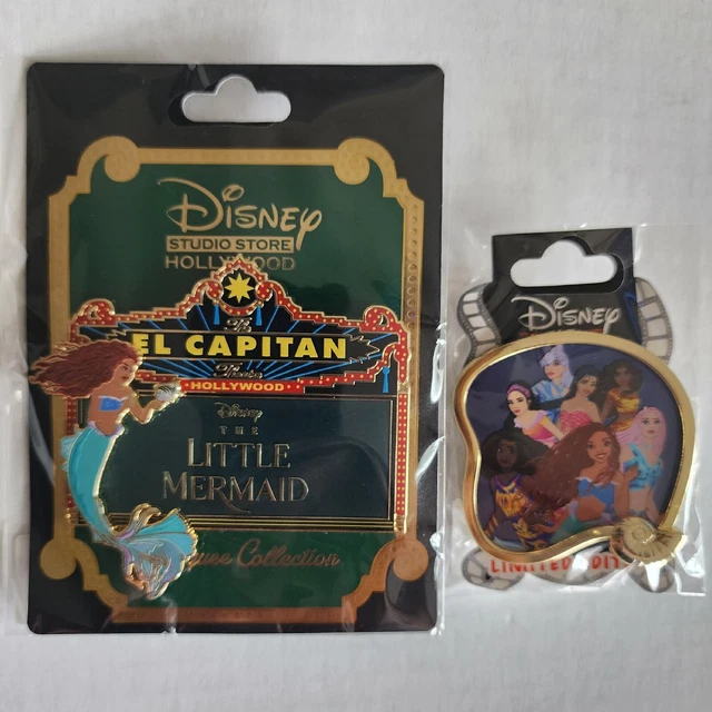DISNEY DSSH DSF Pins Little Mermaid Marquee & Ariel Sisters 2 Pin Set ...