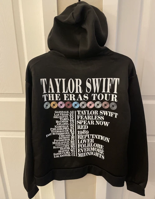 RARE MYSTERY TAYLOR Swift The Eras 2023 Tour Sweatshirt Black Size ...