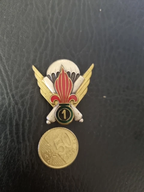 1ST CIE. FOREIGN Legion Badge Heavy Mortar Paratroopers.Drago Removal £ ...