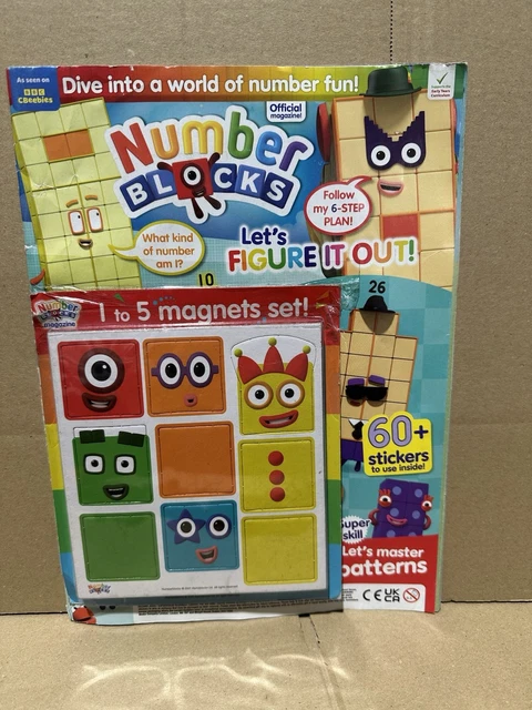 NUMBER BLOCKS MAGAZINE #25 With Numberblocks 1-5 Magnets set £12.99 ...