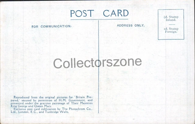 ROYAL NAVY HMS Queen Elizabeth Firing guns WW1 Printed Postcard ...