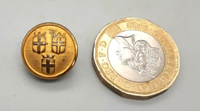VINTAGE ANTIQUE SWEDISH Gilded Livery Armorial Crest of Sweden? Metal ...