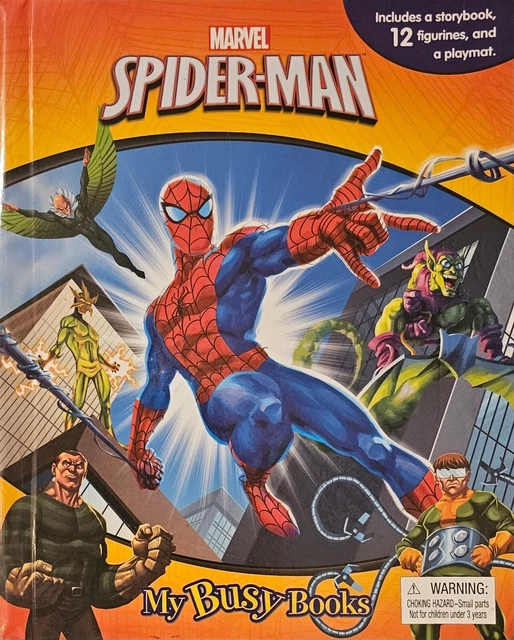 MARVEL MY BUSY Books Storybook Spider-man' 'Includes Playmat With 12 ...