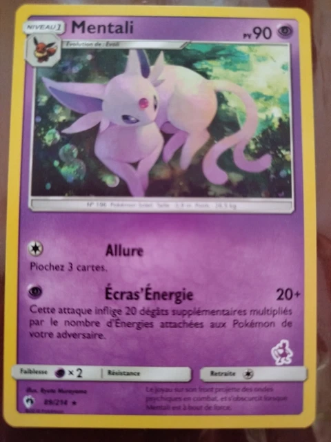 CARTE POKEMON MENTALI 89/214 Rare Deck Mewtwo Académie de Combat FR ...