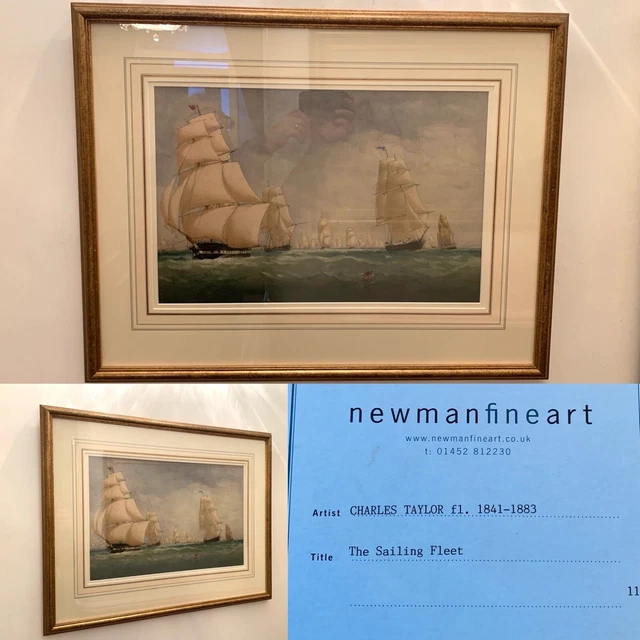 ROYAL NAVY WATERCOLOUR Painting by Charles Taylor c.1860-70 (Gallery ...