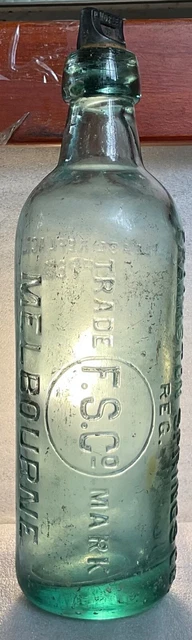 FRANKSTON SPRINGS, MELBOURNE (Victoria) antique internal thread bottle ...
