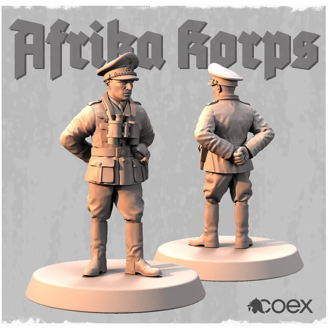 GERMAN AFRIKA KORPS DAK Rommel & Command 28 mm Wargames et ...