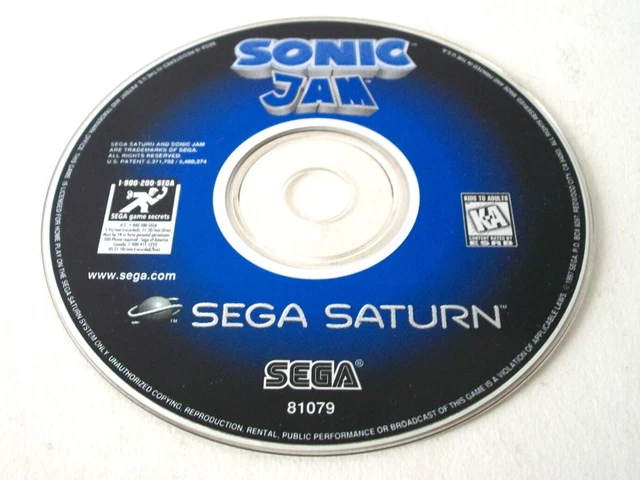 SONIC JAM SEGA Saturn Game Disc The Hedgehog Collection 1 2 3 Knuckles ...