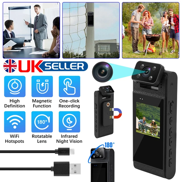 4K 2K 1080P Portable Police Body Camera WIFI Pocket Audio Video Night ...