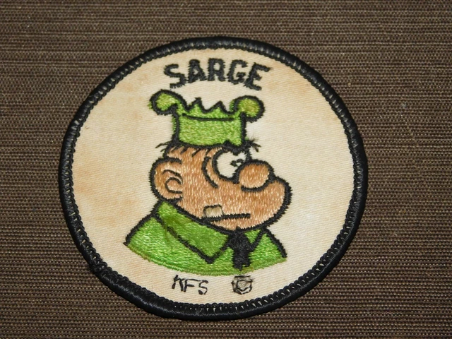 VINTAGE BEETLE BAILEY Cartoon 3" Across Sarge Sew On Patch £18.99 ...