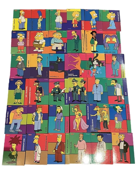 BULK LOT 36XTHE Simpsons 1996 Tempo Trading Cards Profile Pics And ...