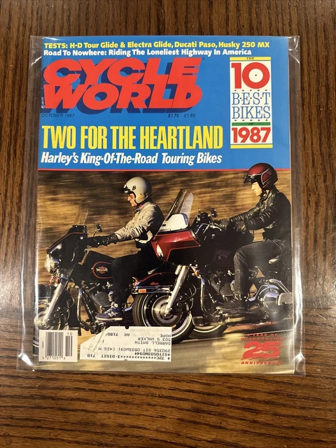 VINTAGE CYCLE WORLD Magazine - Oct 1987 - 10 Best Bikes, Harley, Ducati ...