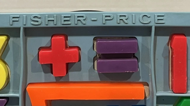 VINTAGE FISHER PRICE Numbers/Magnetic Board Mathematics Educational ...