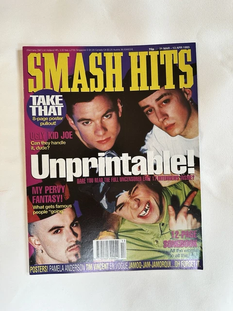 SMASH HITS MAGAZINE 31 Mar - 13 Apr 1993 Take That, East 17 £1.16 ...