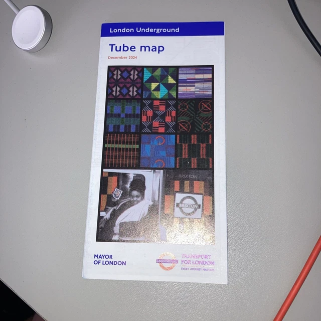 LONDON UNDERGROUND TUBE Map - Dated December 2024 TFL Normal Travel ...