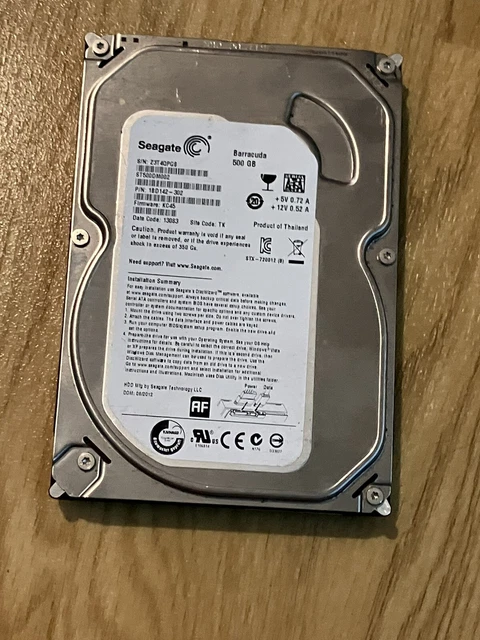 SEAGATE BARRACUDA ST500DM002 500GB 7200 RPM Desktop HDD. Tested ...