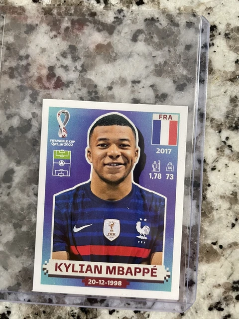 PANINI KYLIAN MBAPPE Qatar 2022 FIFA World Cup FRA19 Sticker White ...