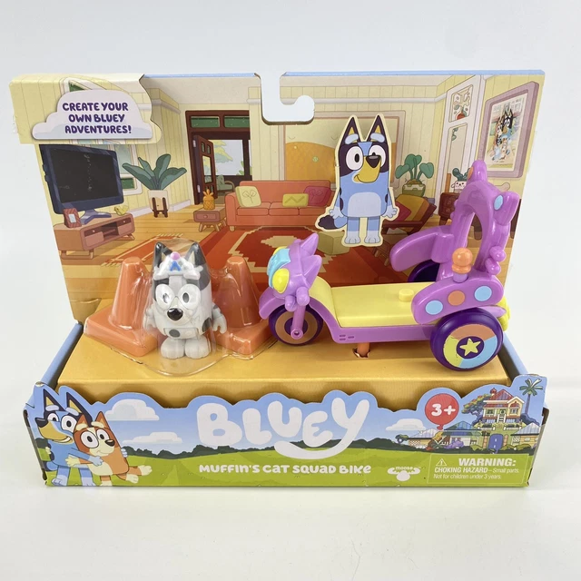 BLUEY MUFFIN'S CAT Squad Bike With Cones Bluey Bingo Cousin EUR 22,44 ...