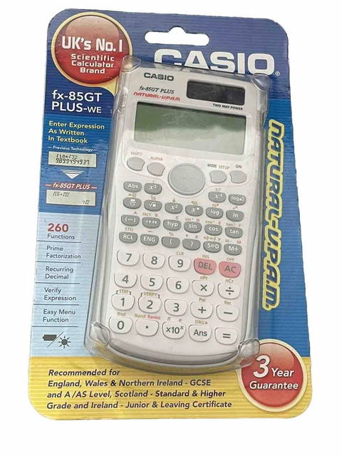 CASIO FX-85GT PLUS Scientific Calculator - White/Grey £29.50 - PicClick UK