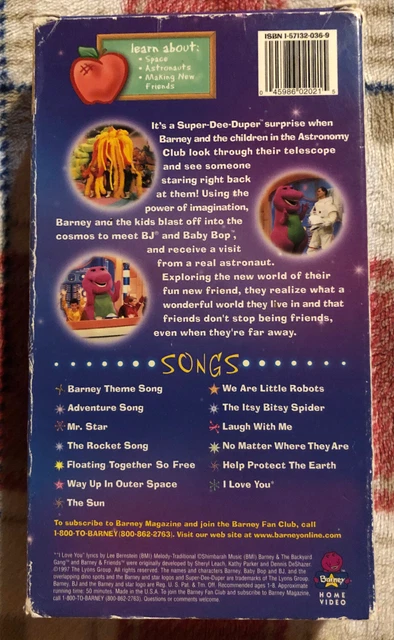 BARNEY IN OUTER SPACE [1998] {Classic Collection} VHS TAPE, TESTED ...
