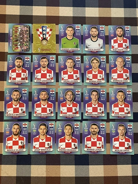 PANINI WORLD CUP Qatar 2022 Full Team Set Of All 20 Croatia Stickers £7 ...