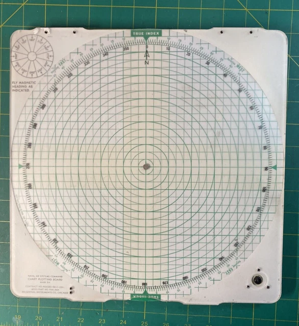 MINTY! VINTAGE CHART Plotting Board Mark 6A w/ pencil US Navy ...