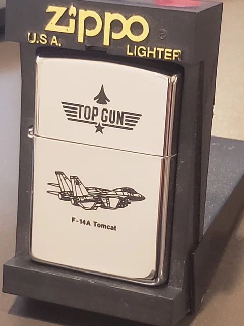 1994 TOP GUN Grumman F-14A Tomcat Military Fighter Jet Zippo Lighter ...
