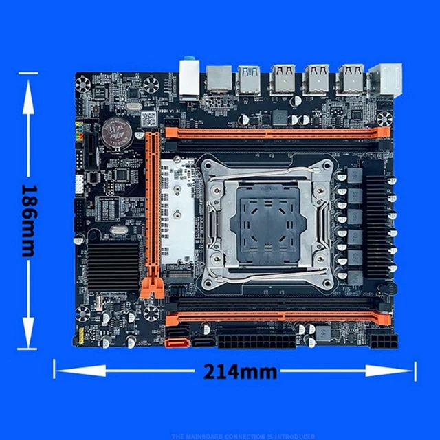 X99H MOTHERBOARD+E5 2660 V3 CPU B85 LGA2011-3 4X DDR4 REG ECC Slots M ...