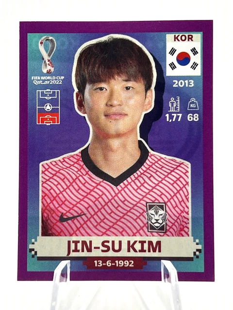 PANINI 2022 FIFA World Cup Qatar Jin-Su Kim Sticker Purple Parallel ...