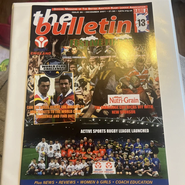 RUGBY LEAGUE BULLETIN, Official Magazine For BARLA, Issue 20, December ...