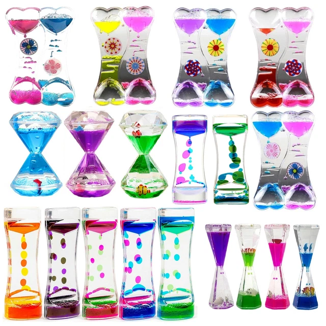 SENSORY LIQUID SHOWER Bubble Timer Trio Colour Visual Calming ASD ADHD ...