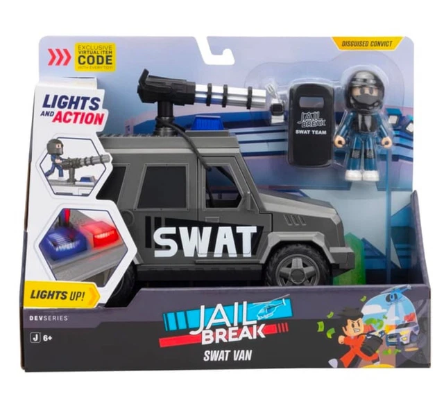 JAIL BREAK Swat Van Vehicle Dev Series Roblox + Virtual Item Code New £ ...
