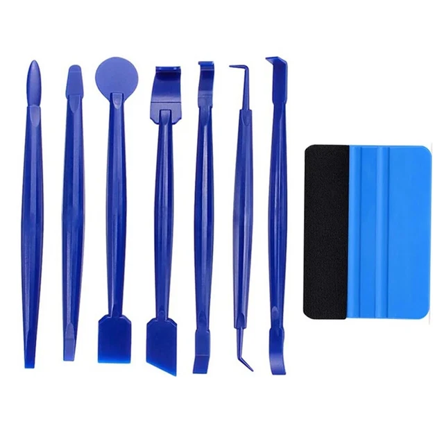 EASY TO USE Car Vinyl Wrap Application Tools Set (8pcs Squeegee Scrapers) £8.88 - PicClick UK