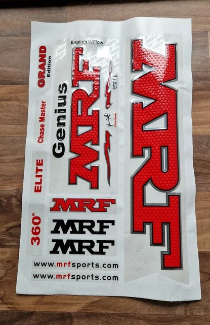 CRICKET BAT STICKERS Embossed - MRF Genius - Virat Kohli VK18 £9.99 ...