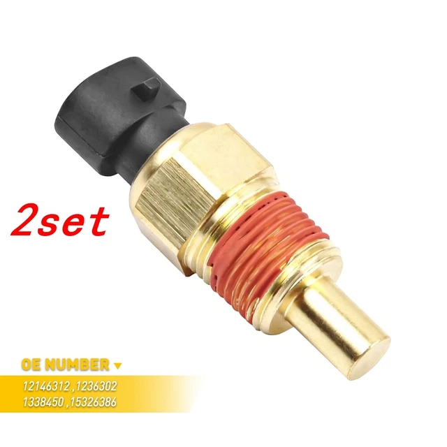 2SET COOLANT TEMPERATURE Sensor Water Sender Temp for Chevy Buick ...