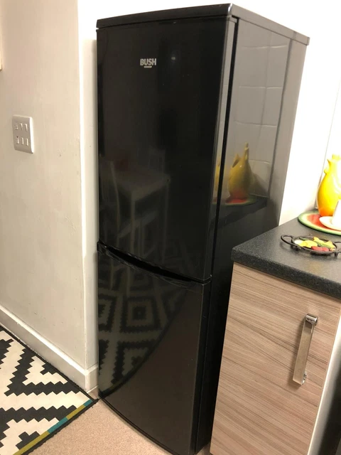 BUSH BFFF50152B FREESTANDING Fridge with Bottom Freezer - Black - Used ...
